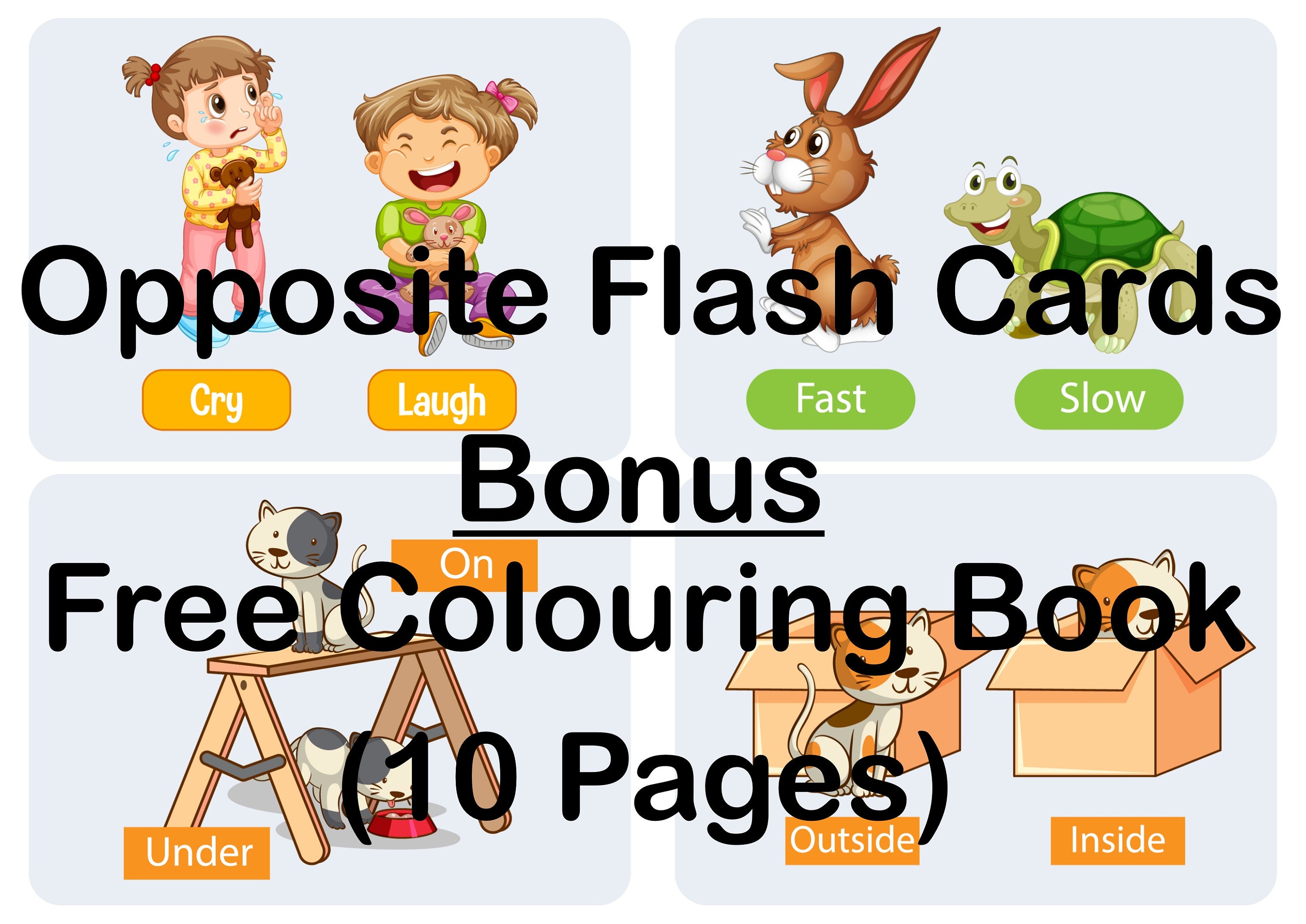 Opposite Words Flash Cards