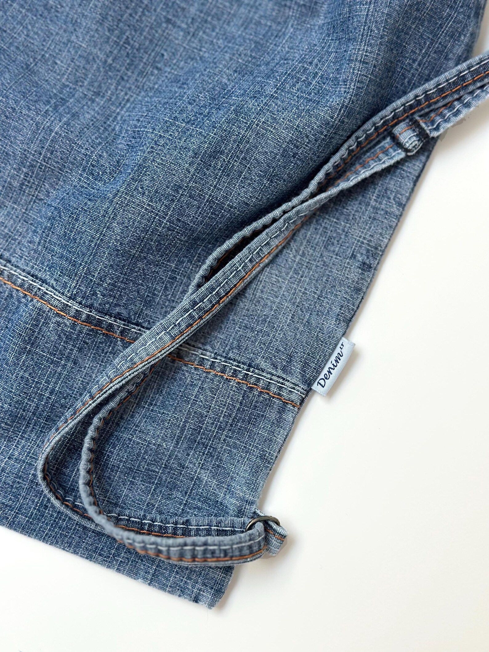 Denim Drawstring Backpack Light, Blue Jeans Stoffrucksack, Mini Fabric ...