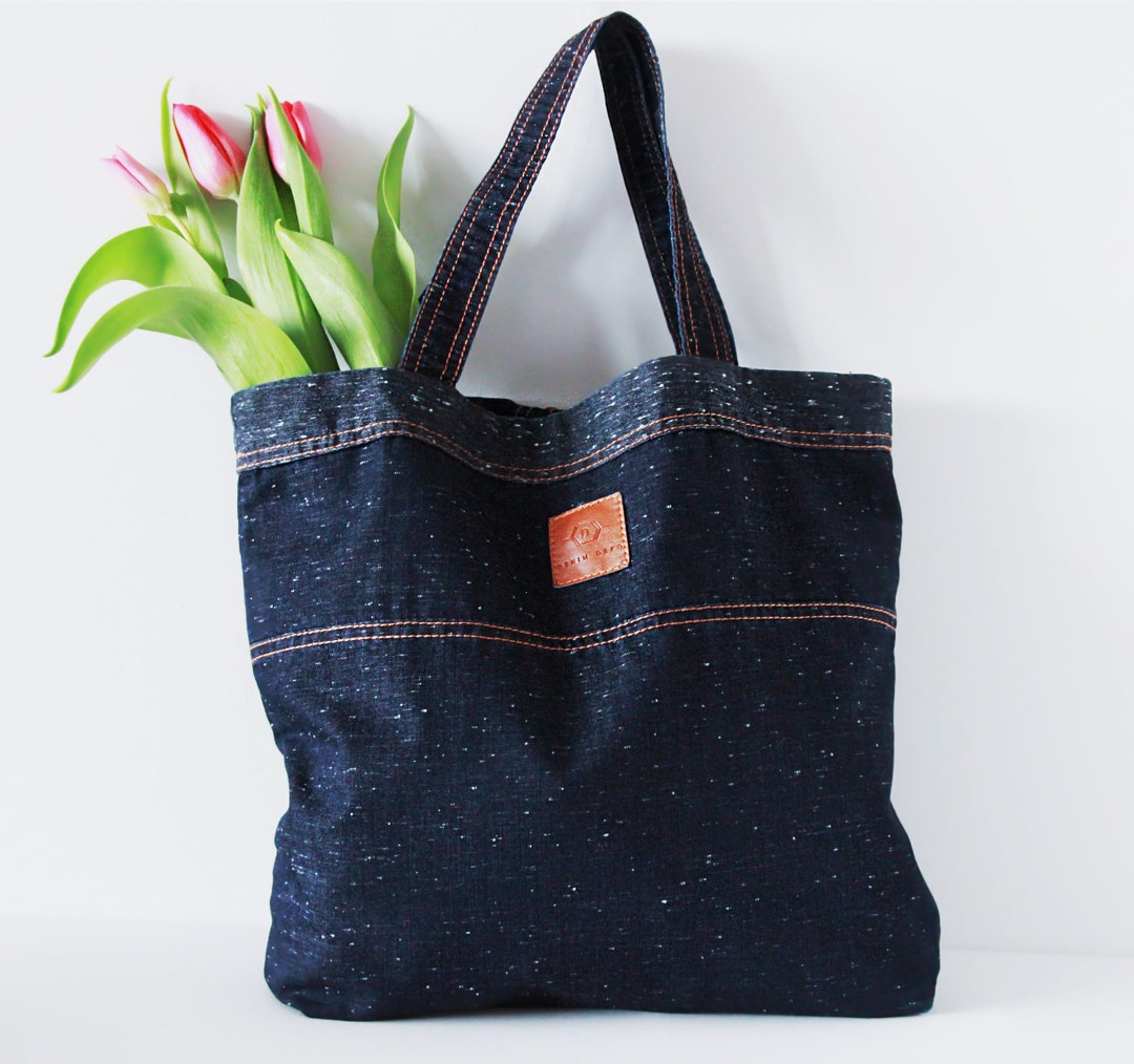 Blue Cute Everyday Bag, Small Reusable Grocery Bag, Stylish Teacher ...