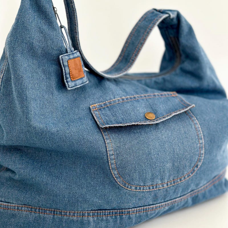 Large Denim Bag - Etsy