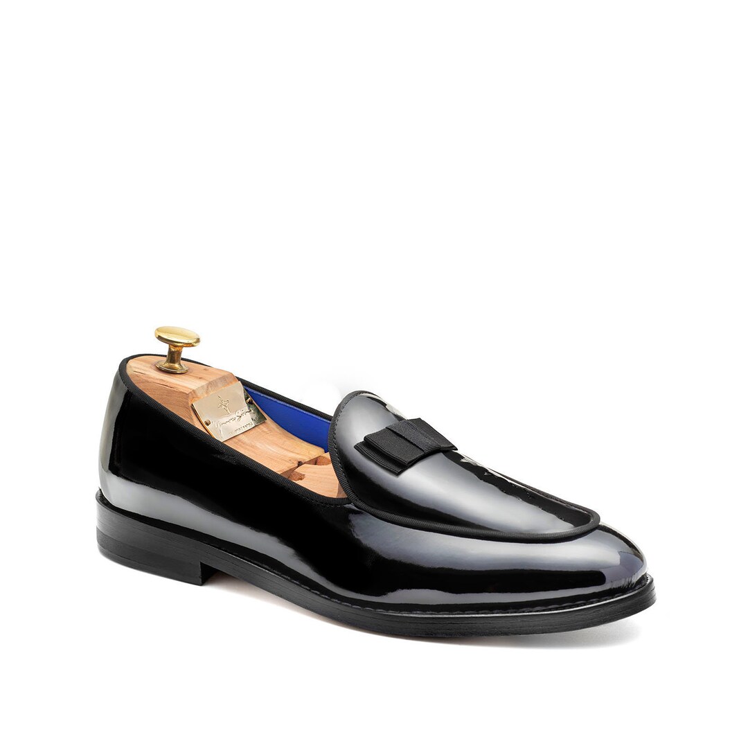 Black Patent Leather Ceremonial Moccasin - Etsy