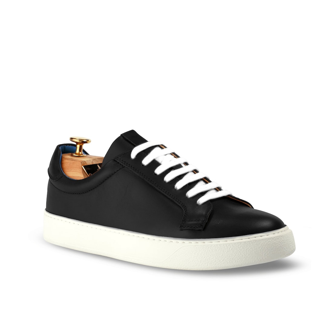 Men's Running Shoes-handmade Sneakers-genuine Leather Sport Shoes ...