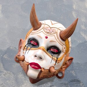 Magnet in the Style of Hannya Mask of Japanese Girl. the Perfect Gift ...
