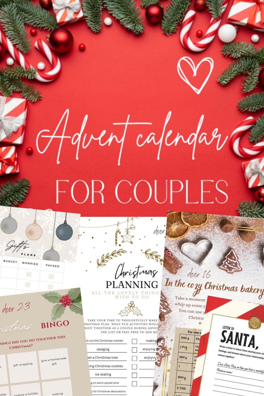 Advent Calendar for Couples / Time for Two /christmas for Two / PDF ...