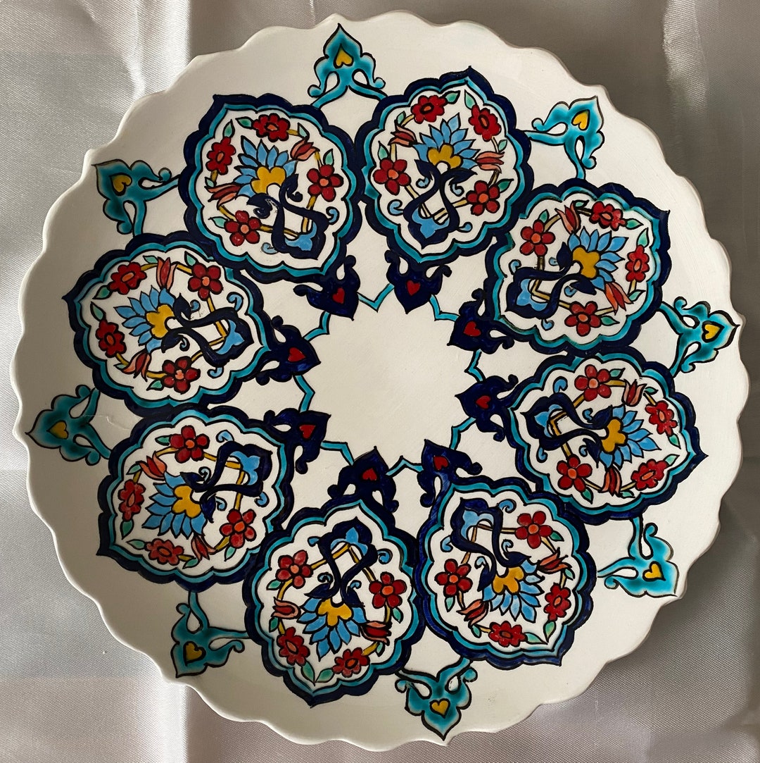 21th Century Iznik Ceramic Plate, Home Decor,handmade Iznik Plate, High ...