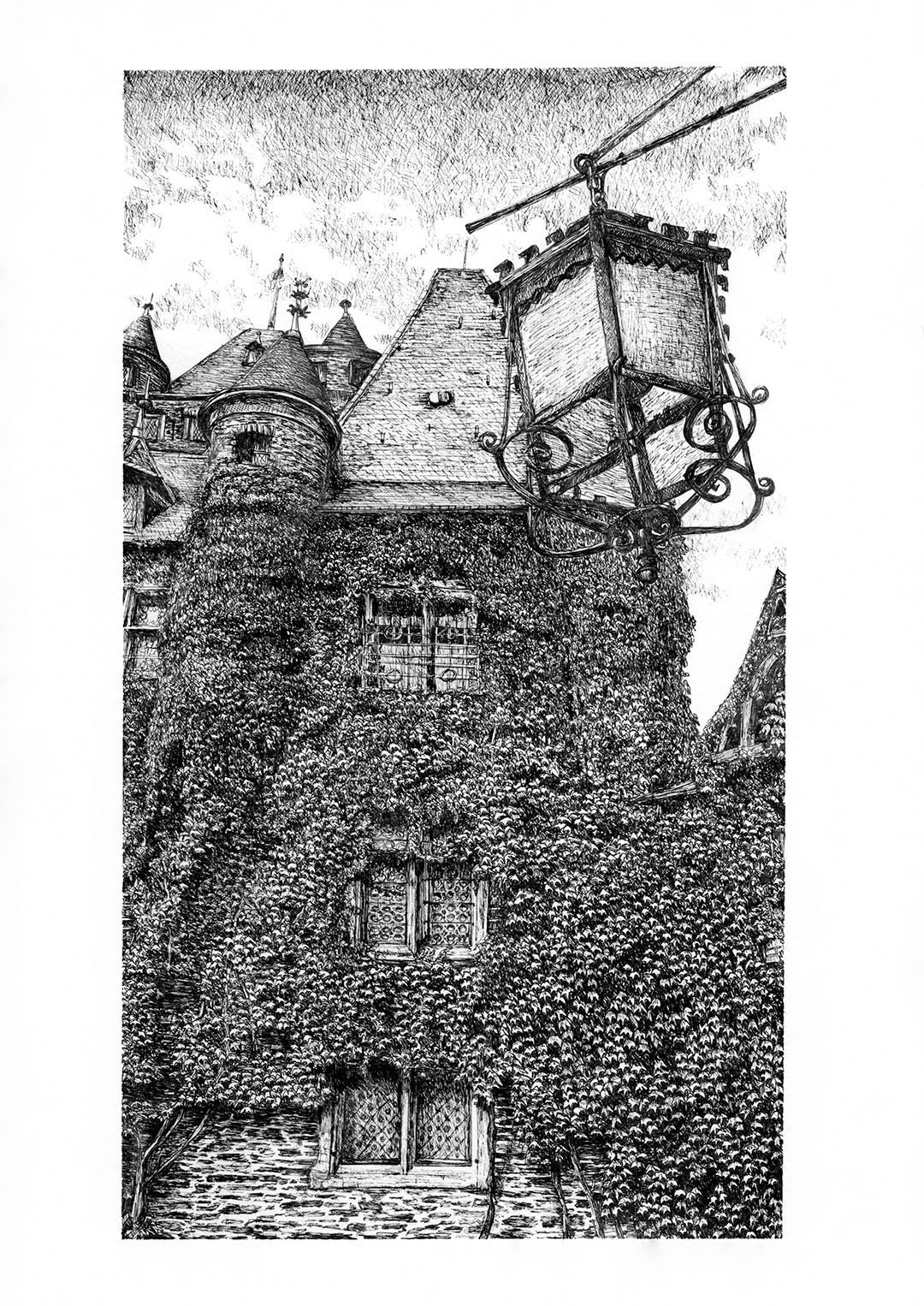Art Print of Castle , Handmade Gift, A4 Art Print, Sketch, Drawing ...