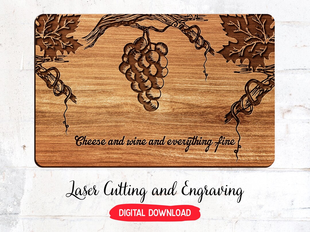 For Cheese Lovers, Serving Board, Laser Engraving Vector File, CNC ...