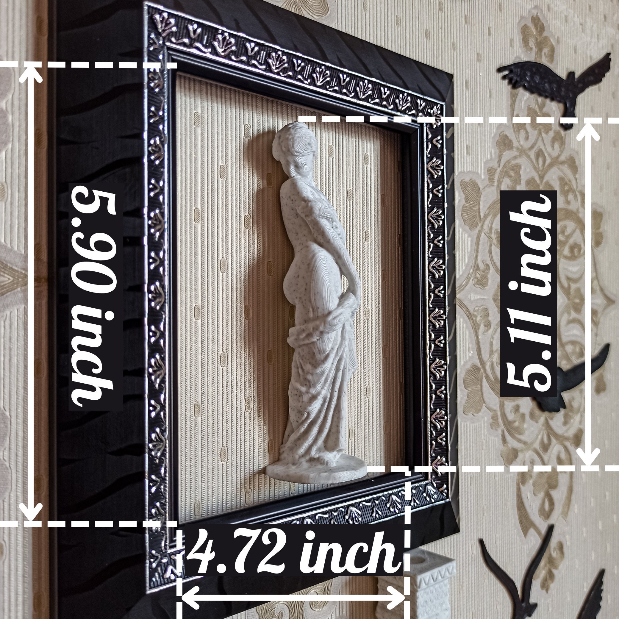 Shy Undressing Woman Statue 3D Statue Artwork for Wall / - Etsy