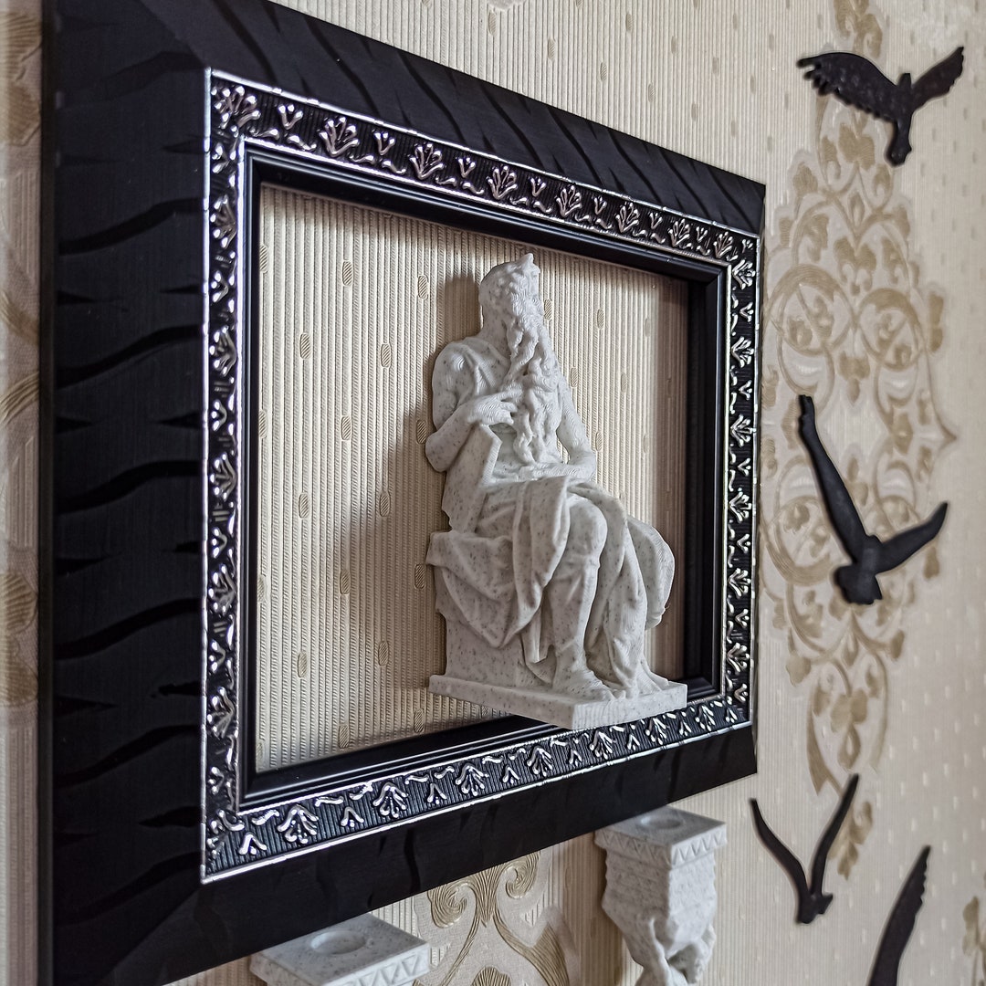 Moses 3D Statue Artwork for Wall / Classical Sculptures / Famous ...