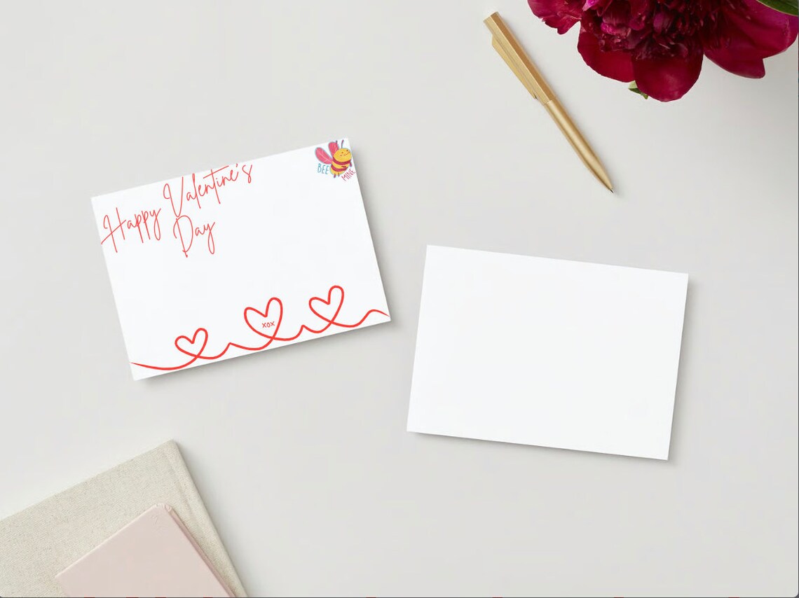 Valentine's Day Card Template, Printable, Editable, Downloadable ...