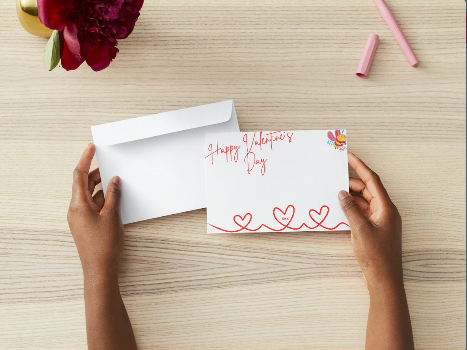 Valentine's Day Card Template, Printable, Editable, Downloadable ...