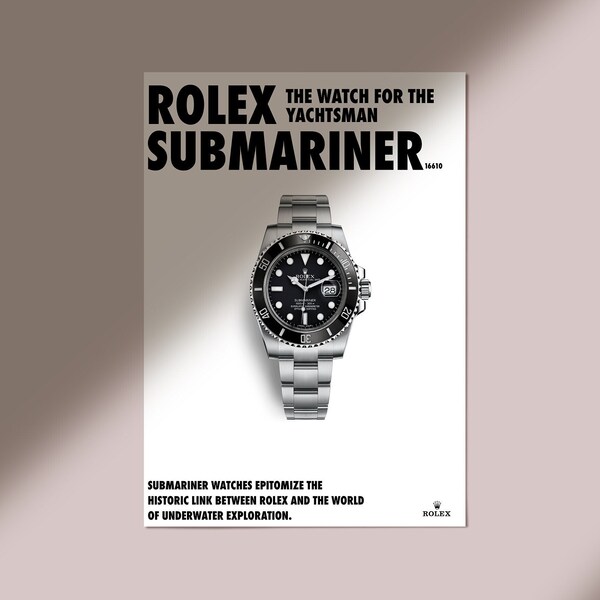 Rolex Wall Art - Etsy