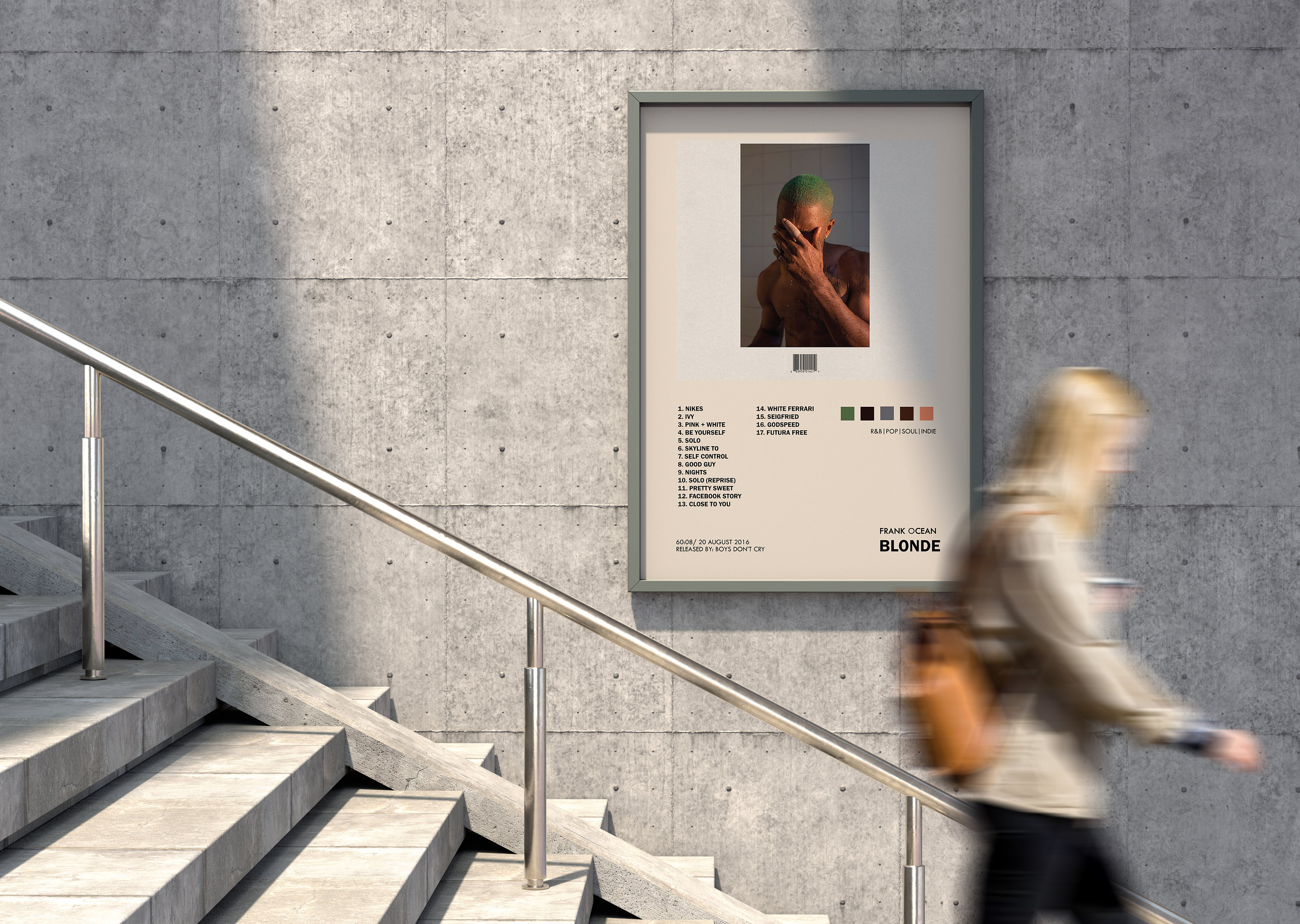 Frank Ocean Blonde Album Cover Poster / Music Print / Wall Art ...