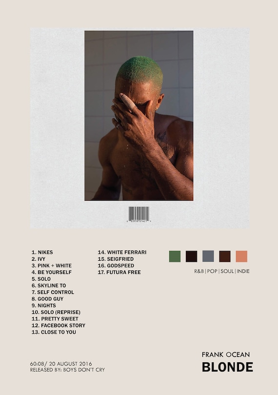 Frank Ocean Novacane Album Cover Poster Frank Etsy