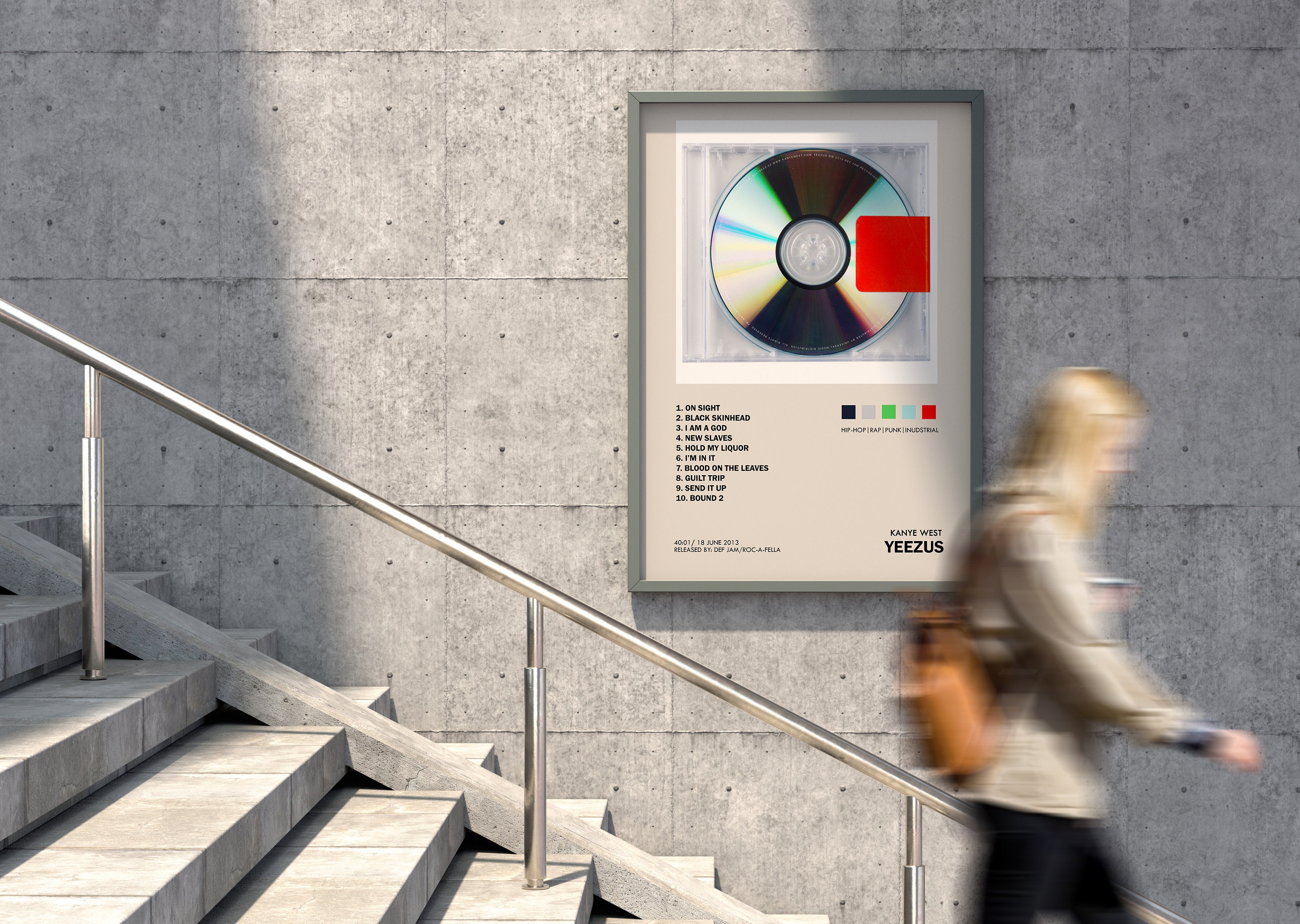 Kanye West YEEZUS Album Cover Poster / Music Print / Wall Art ...