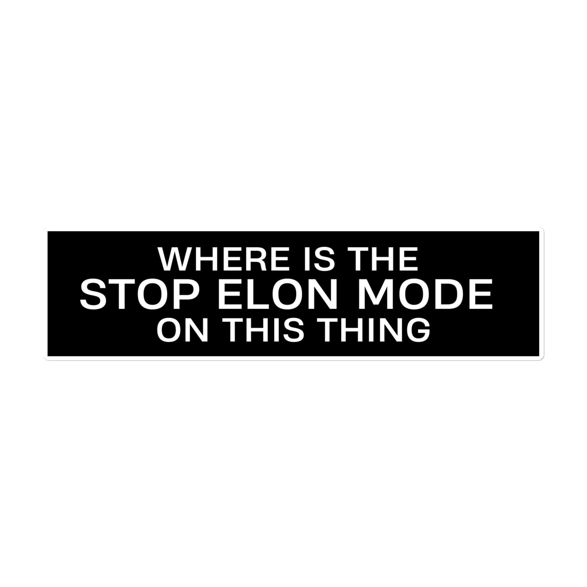 Tesla Bumper Sticker Funny Tesla Stickers Anti Elon Musk Decal Anti ...