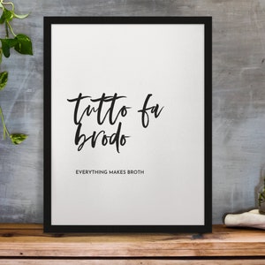 Framed Italian Quote Poster Italian Saying Italy Wall Art Decor Italy ...