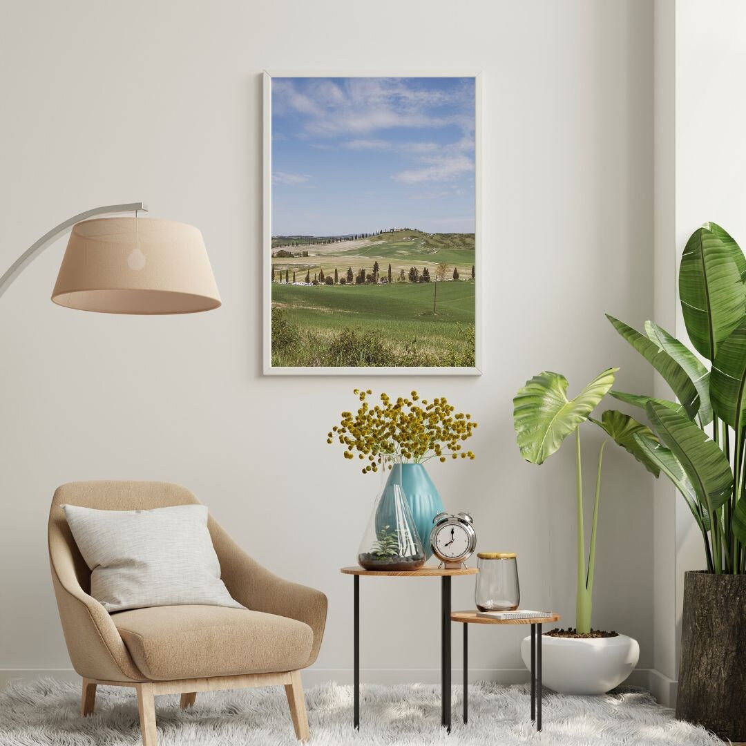 Landscape Photo Poster Italy Home Decor Tuscany Italy Office Decor Wall ...