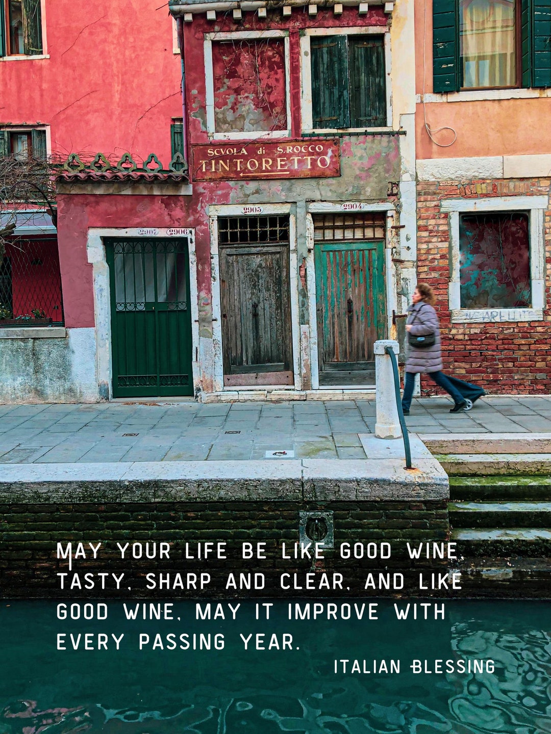 Framed Italian Blessing Print Venice Wall Art Italy Photography Italian ...