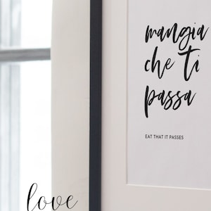 Unframed Italian Quote Print Quote Italian Vintage Italian Idiom Italy ...