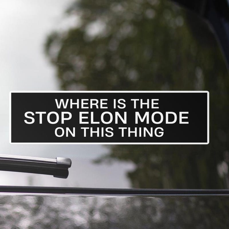 Anti elon musk car sticker - Etsy.de