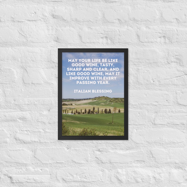 Framed Italian Blessing Italian Gift Italy Lover Gift Wedding Blessing ...