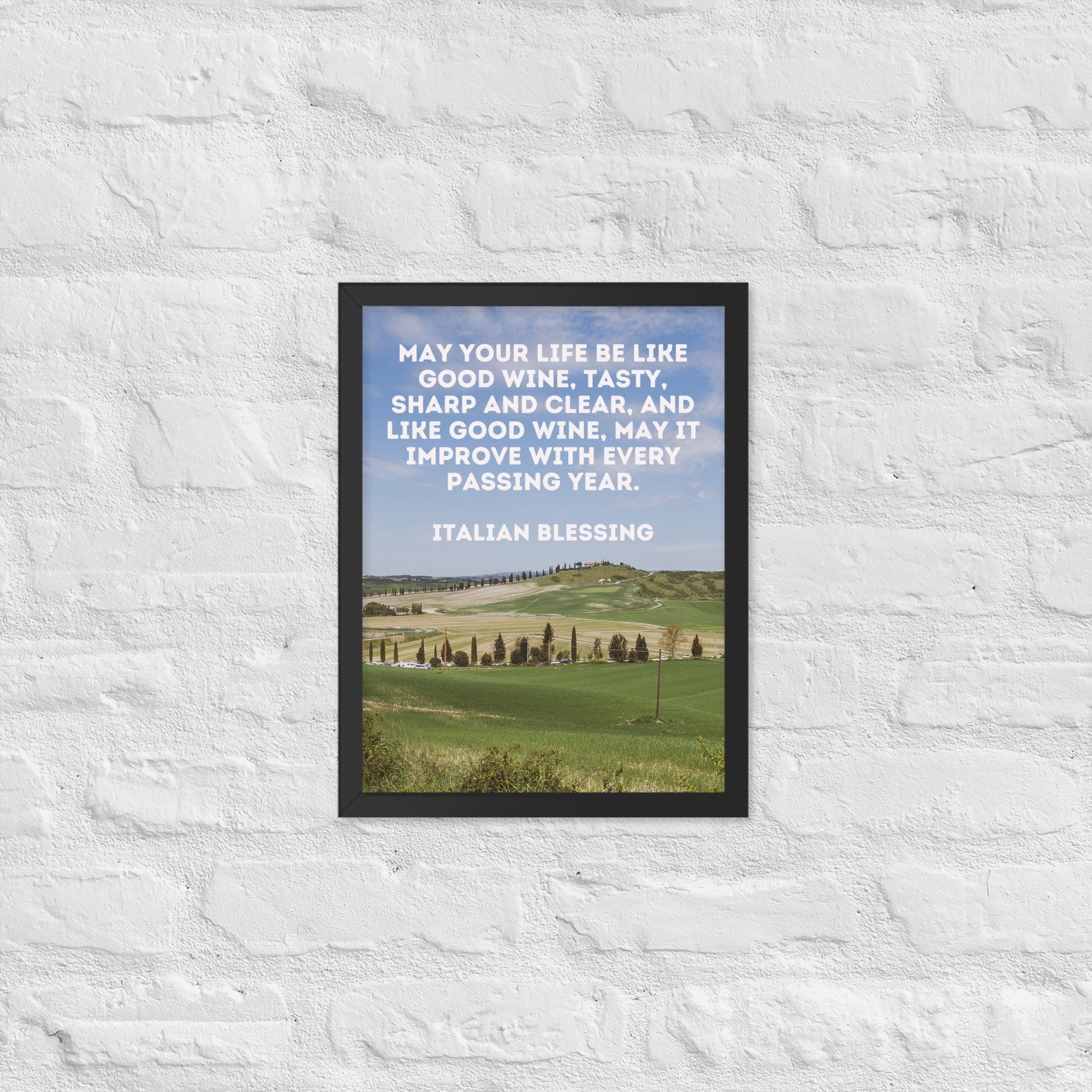 Framed Italian Blessing Italian Gift Italy Lover Gift Wedding Blessing ...