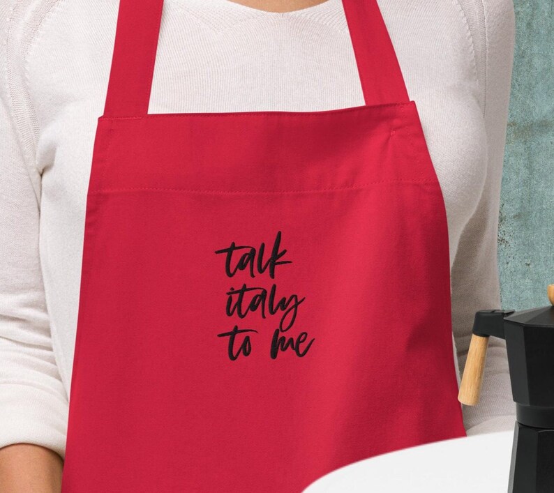 Organic Cotton Apron Organic Cotton Italy Apron Italian Foodie Gift ...