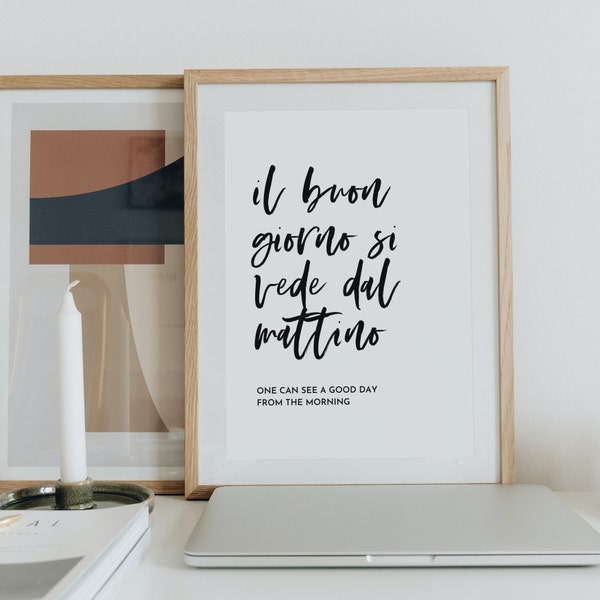 Italian Quotes Poster - Etsy