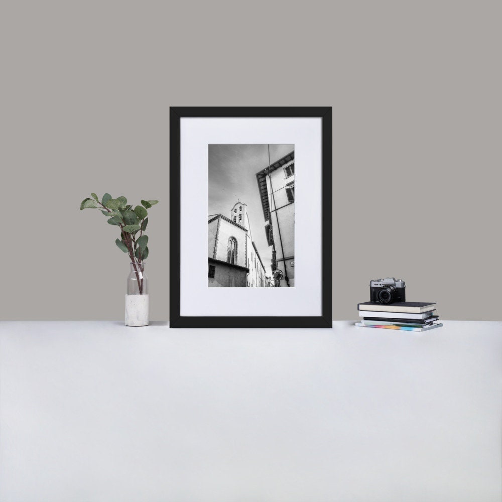Italy Photo Framed Photo Italy Poster Mat Frame Italy Black and White ...