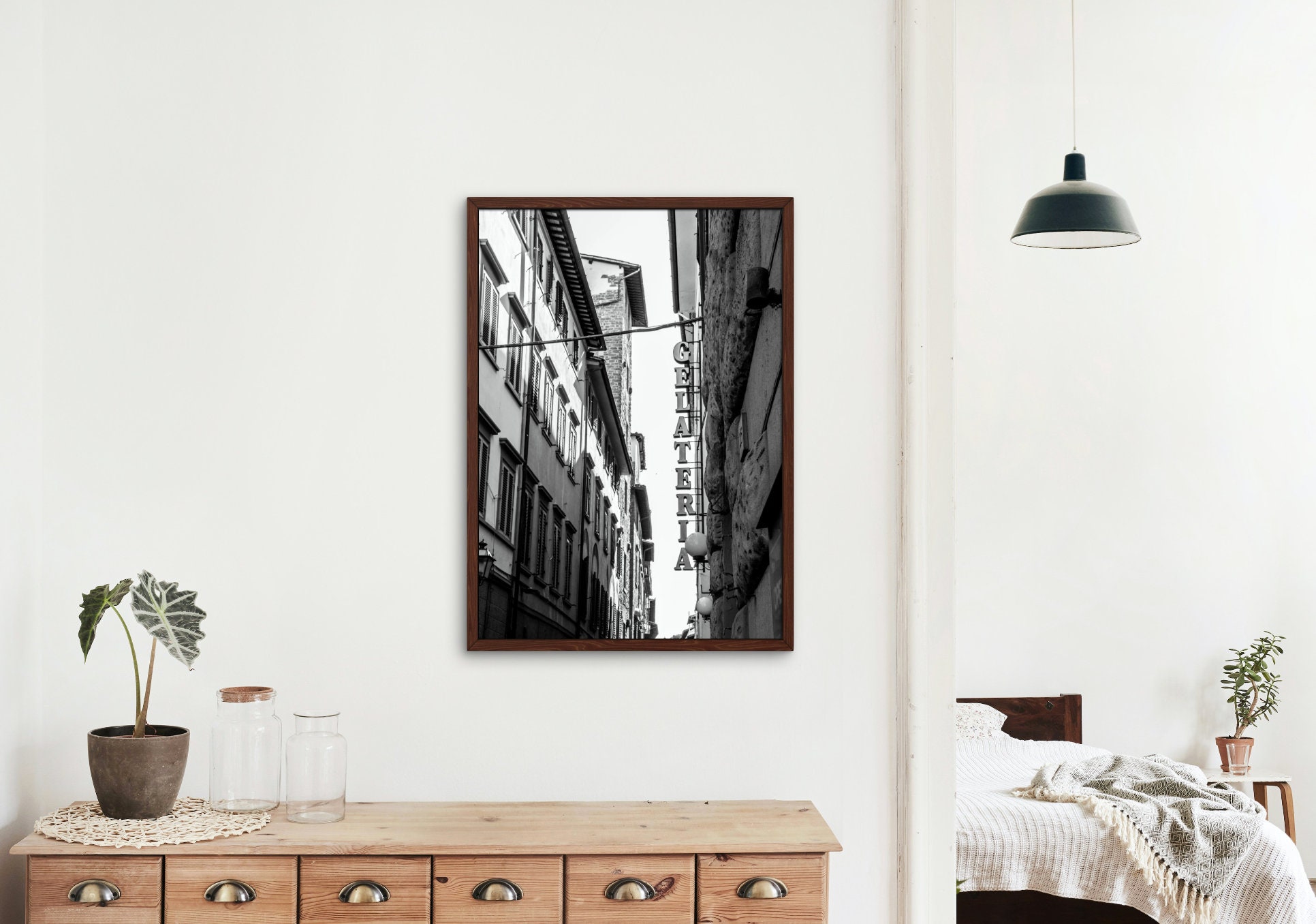 Italy Photo Frame Italy Black and White Photo Framed Gelateria Poster ...