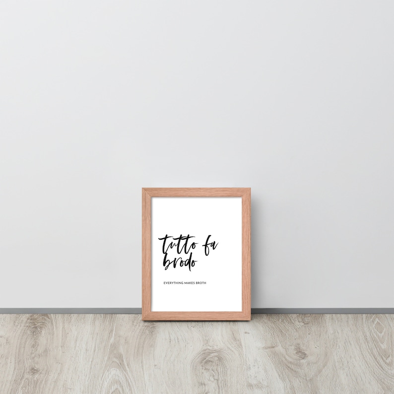 Framed Italian Quote Poster Italian Saying Italy Wall Art Decor Italy ...