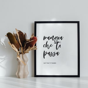 Unframed Italian Quote Print Quote Italian Vintage Italian Idiom Italy ...