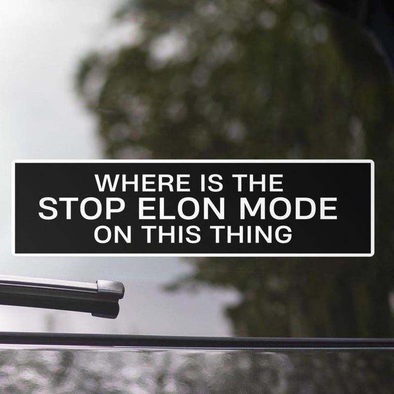 Elon Musk Bumper Stickers - Etsy