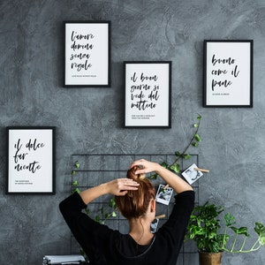 Unframed Italian Idiom Print Vintage Italian Saying Italy Wall Art ...