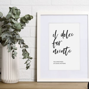Unframed Italian Idiom Print Vintage Italian Saying Italy Wall Art ...