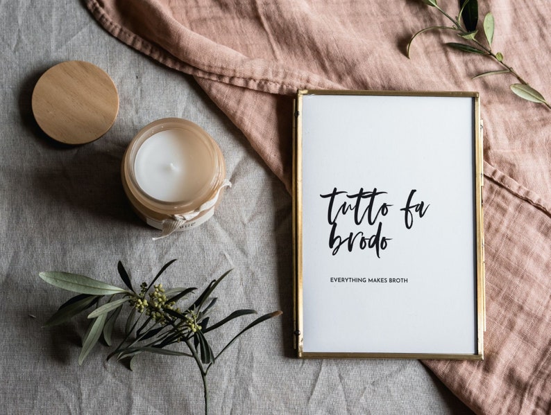 Framed Italian Quote Poster Italian Saying Italy Wall Art Decor Italy ...