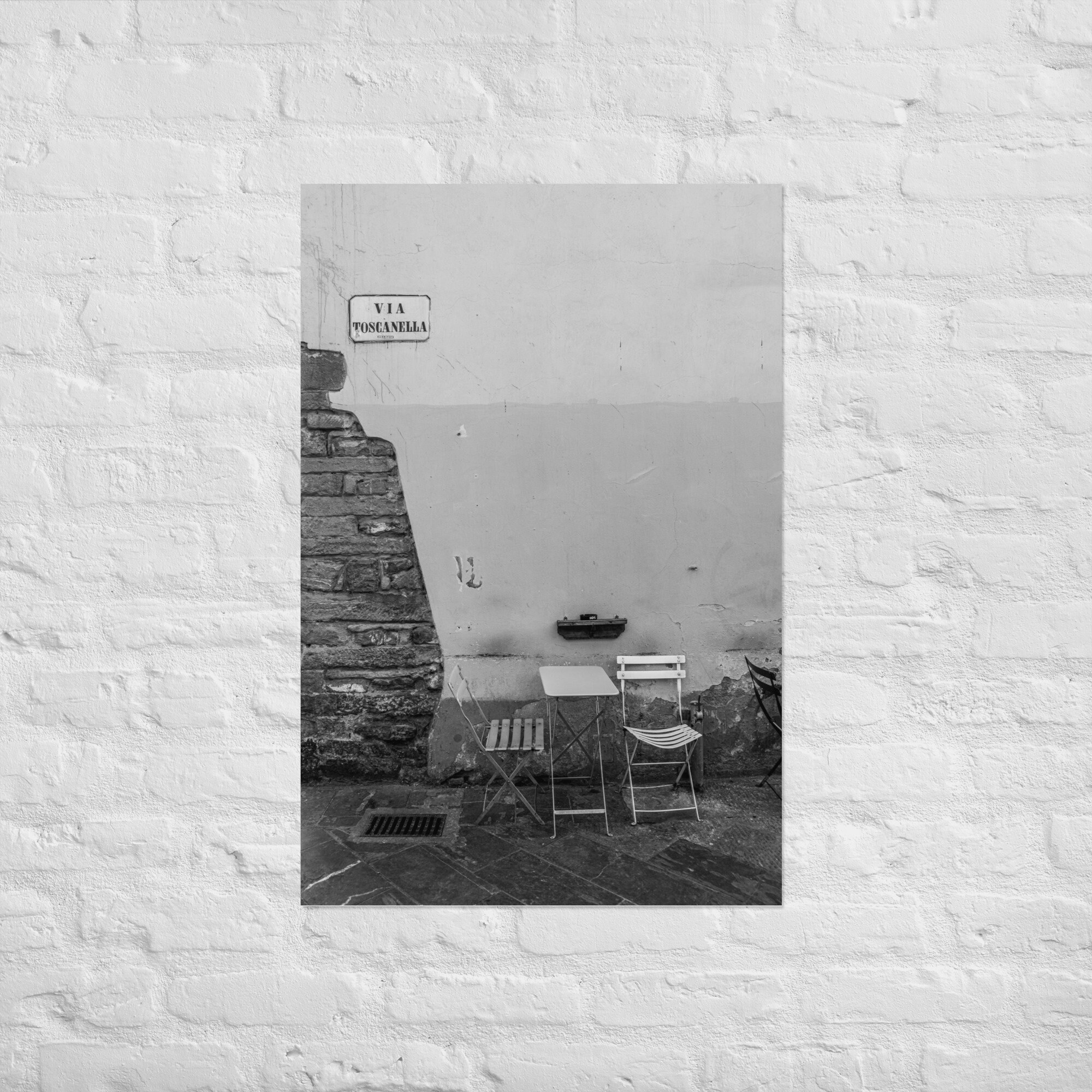 Unframed Photography Print Black and White Photo European Cafe Decor ...