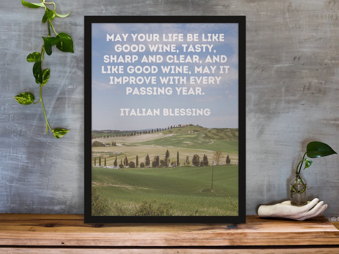 Framed Italian Blessing Italian Gift Italy Lover Gift Wedding - Etsy