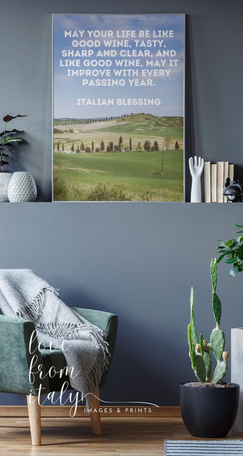 Framed Italian Blessing Italian Gift Italy Lover Gift Wedding Blessing ...