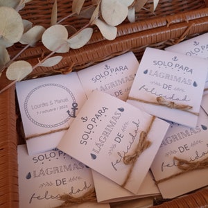 Packs de lágrimas de felicidad personalizables con lacito - Etsy España