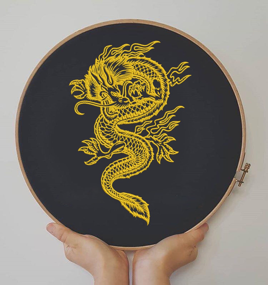 Chinese Dragon Embroidery, Dragon Embroidery Design, Dragon Embroidery ...