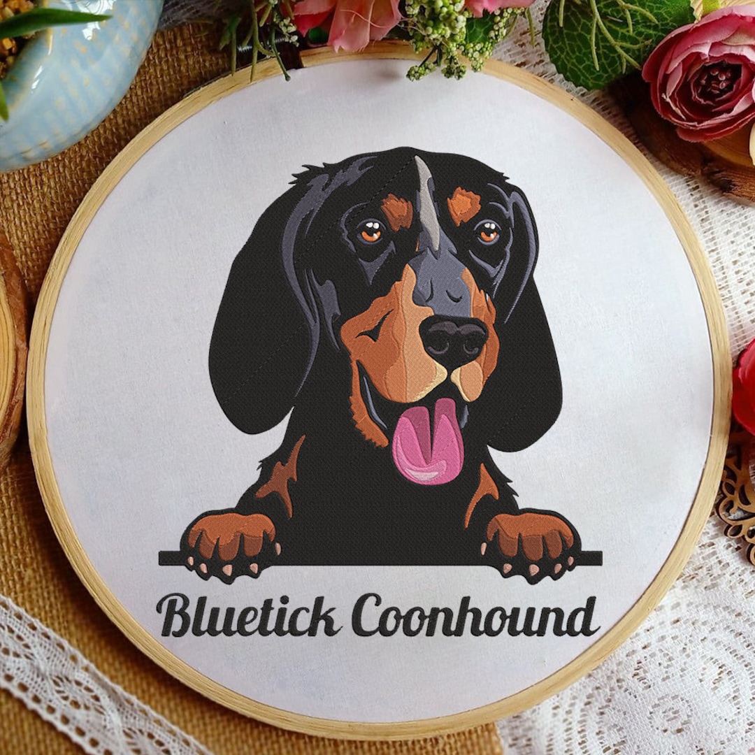 Bluetick Coonhound Dog Embroidery Designs, Baby Dog Embroidery Design ...