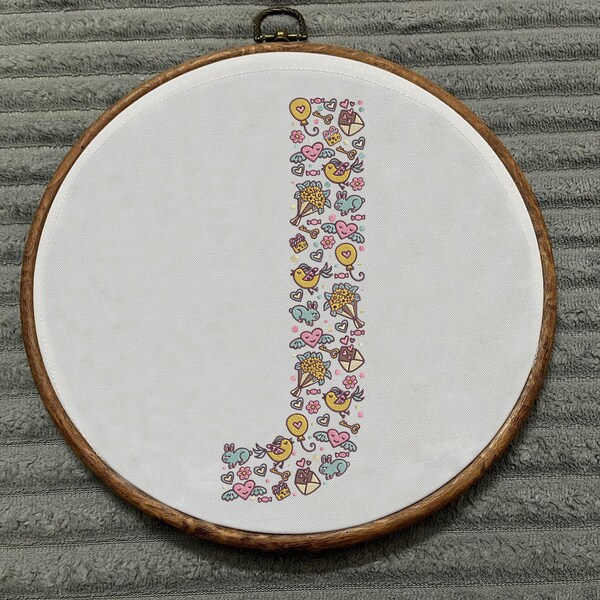 Letter J Embroidery - Etsy