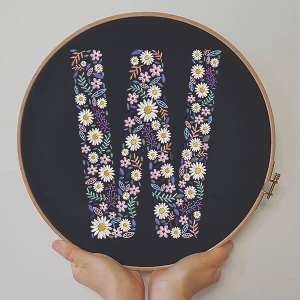Letter W Embroidery - Etsy