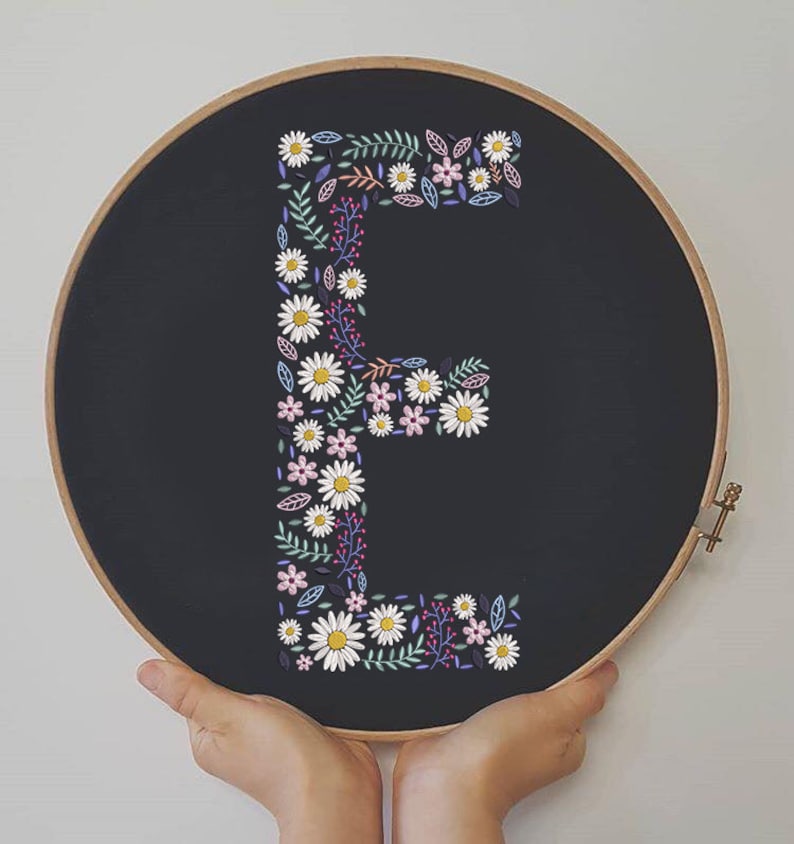 Letter E Embroidery Design Letter E Embroidery - Etsy