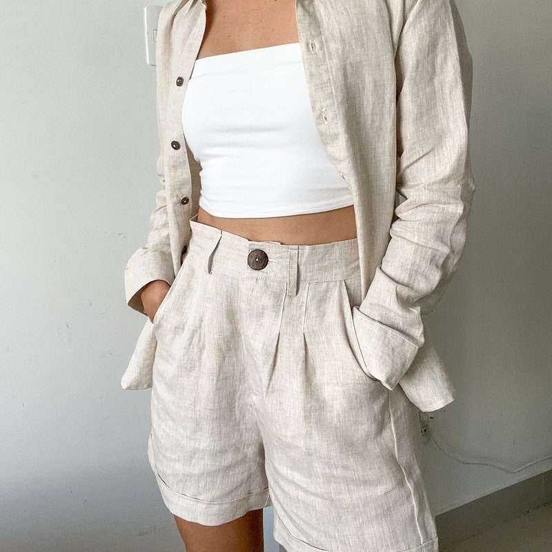 Women Linen Set - Etsy