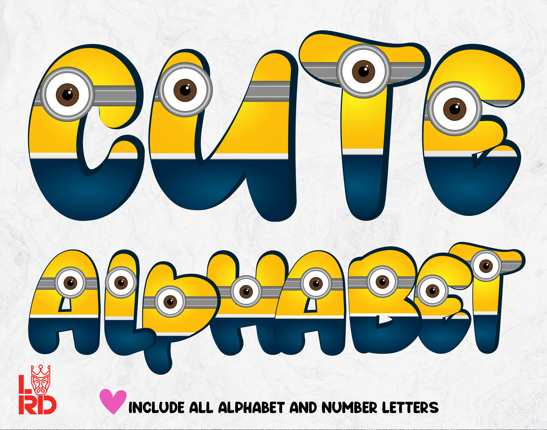 Despicable Me Minions Alphabet PNG: Cartoon Letters (digital Download ...