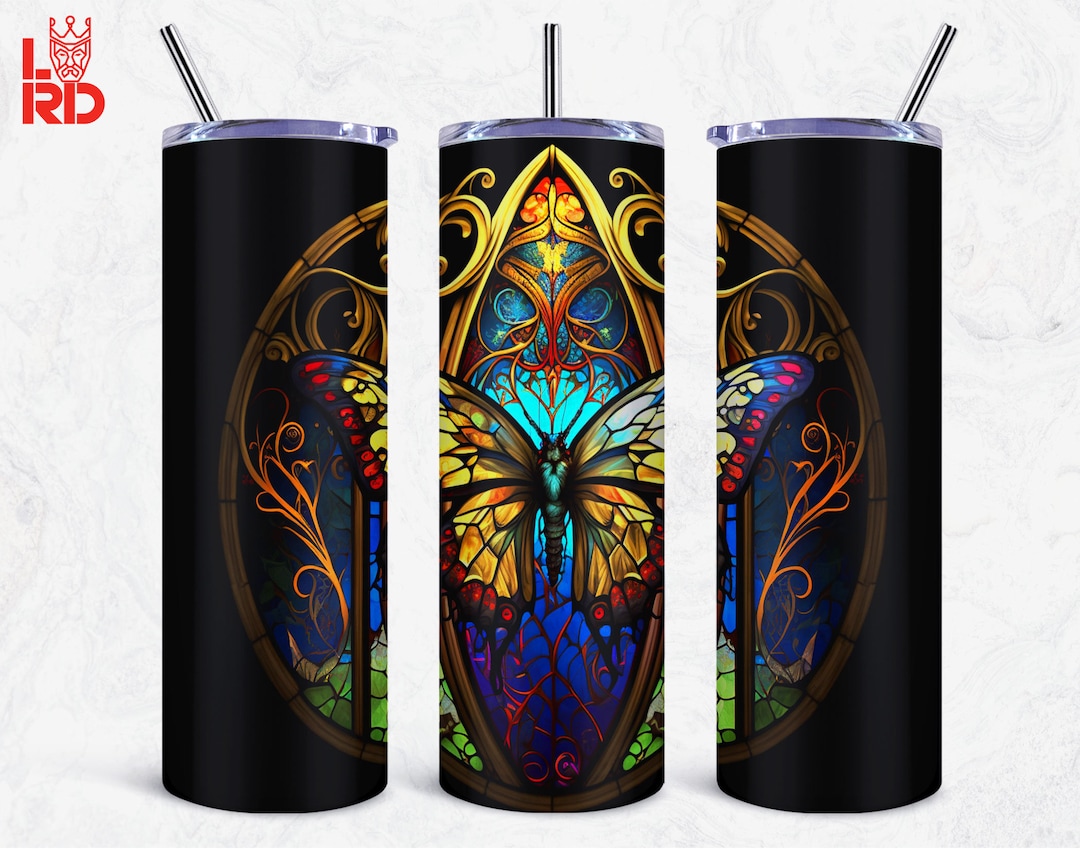 Fantasy Butterfly Medieval Style 20 Oz Skinny Tumbler Sublimation ...