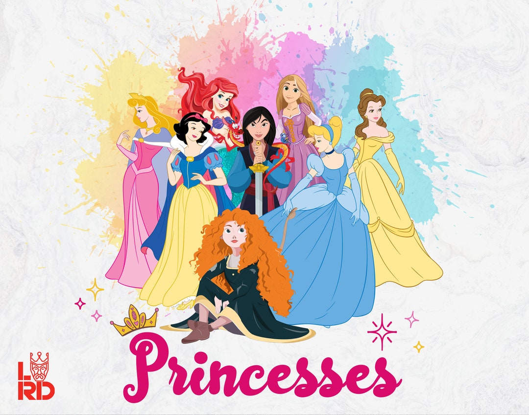 Princesses Svg, Cartoon Characters PNG, Friends SVG Cut File, Princess ...